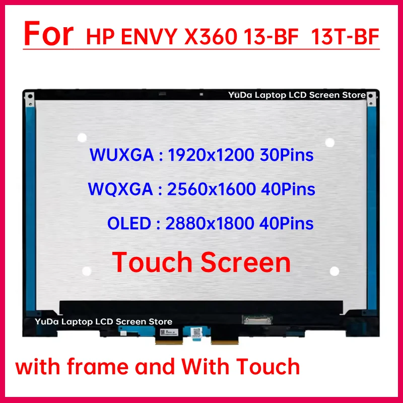 13.3" Touch Screen For HP ENVY x360 2-in-1 Laptop 13-bf 13t-bf LCD ...