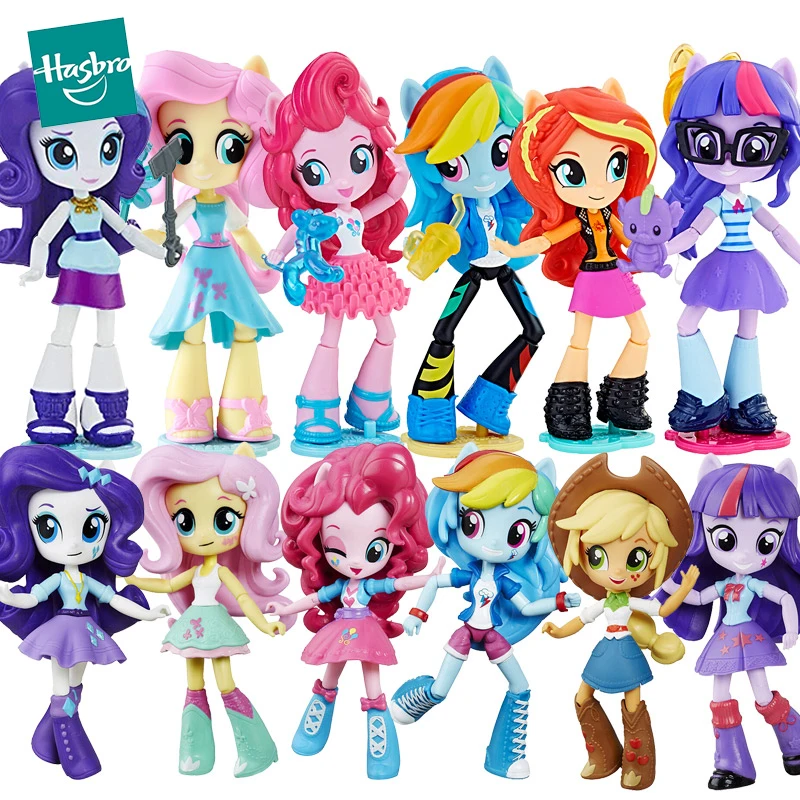 Hasbro 12cm Dolls My Little Pony Toys for Girls Rainbow Dash Action ...