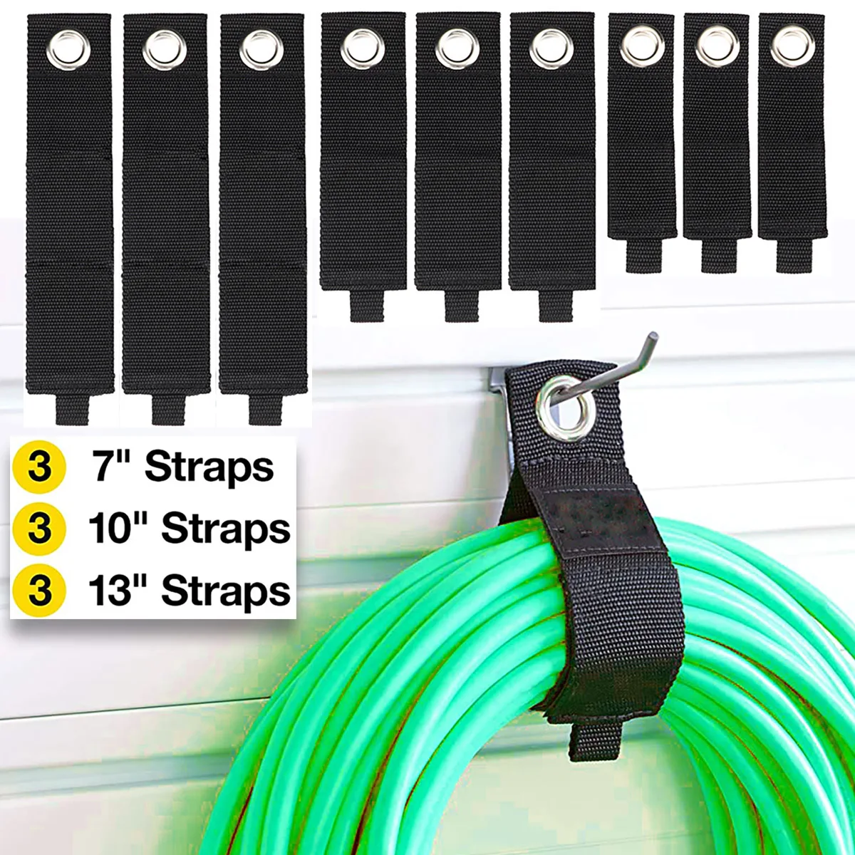 9x-Car-Trunk-Tools-Hook-and-Loop-Storage-Straps-with-Magic-Tape ...