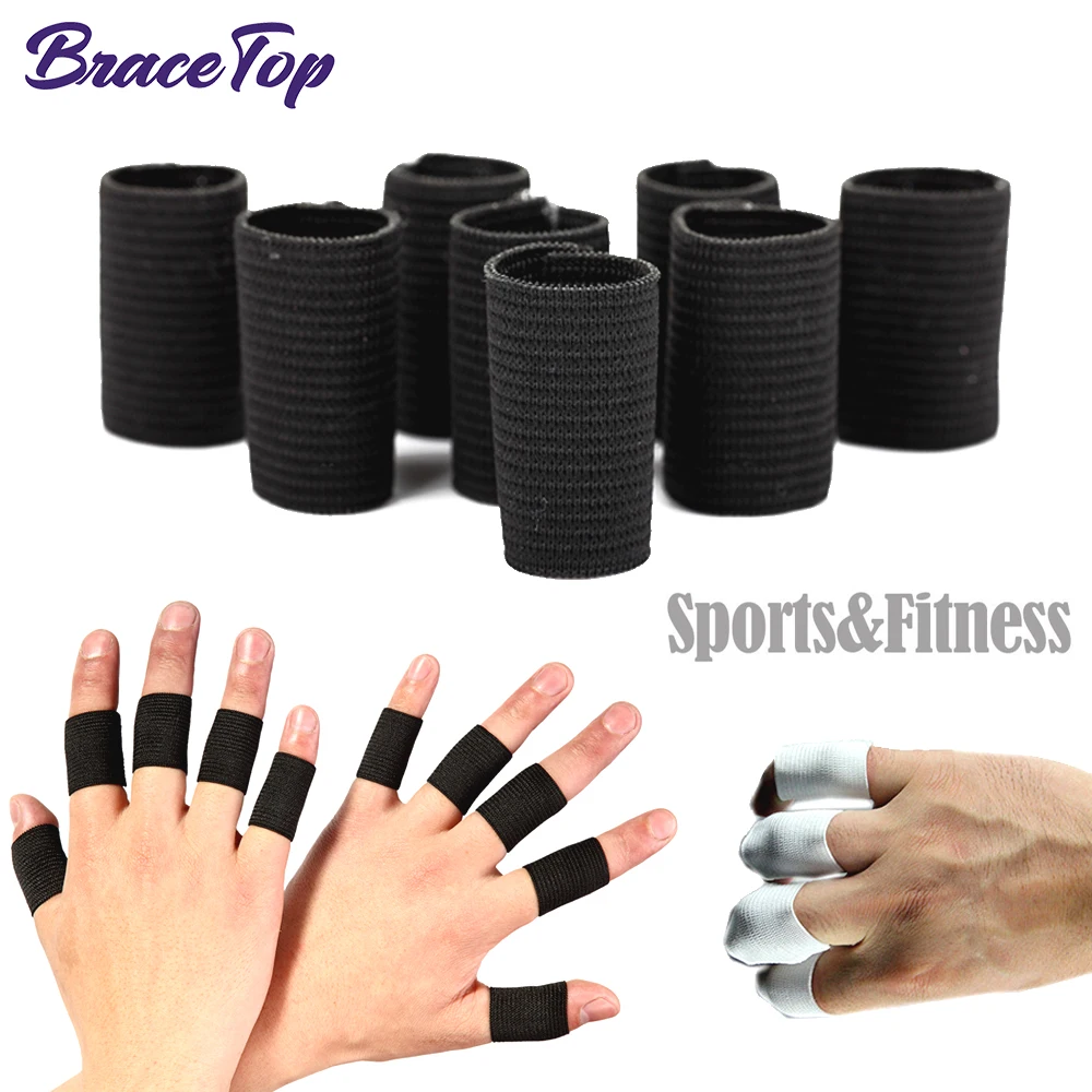 Bracetop 10pcs Stretchy Sports Finger Sleeves Arthritis Support Finger ...