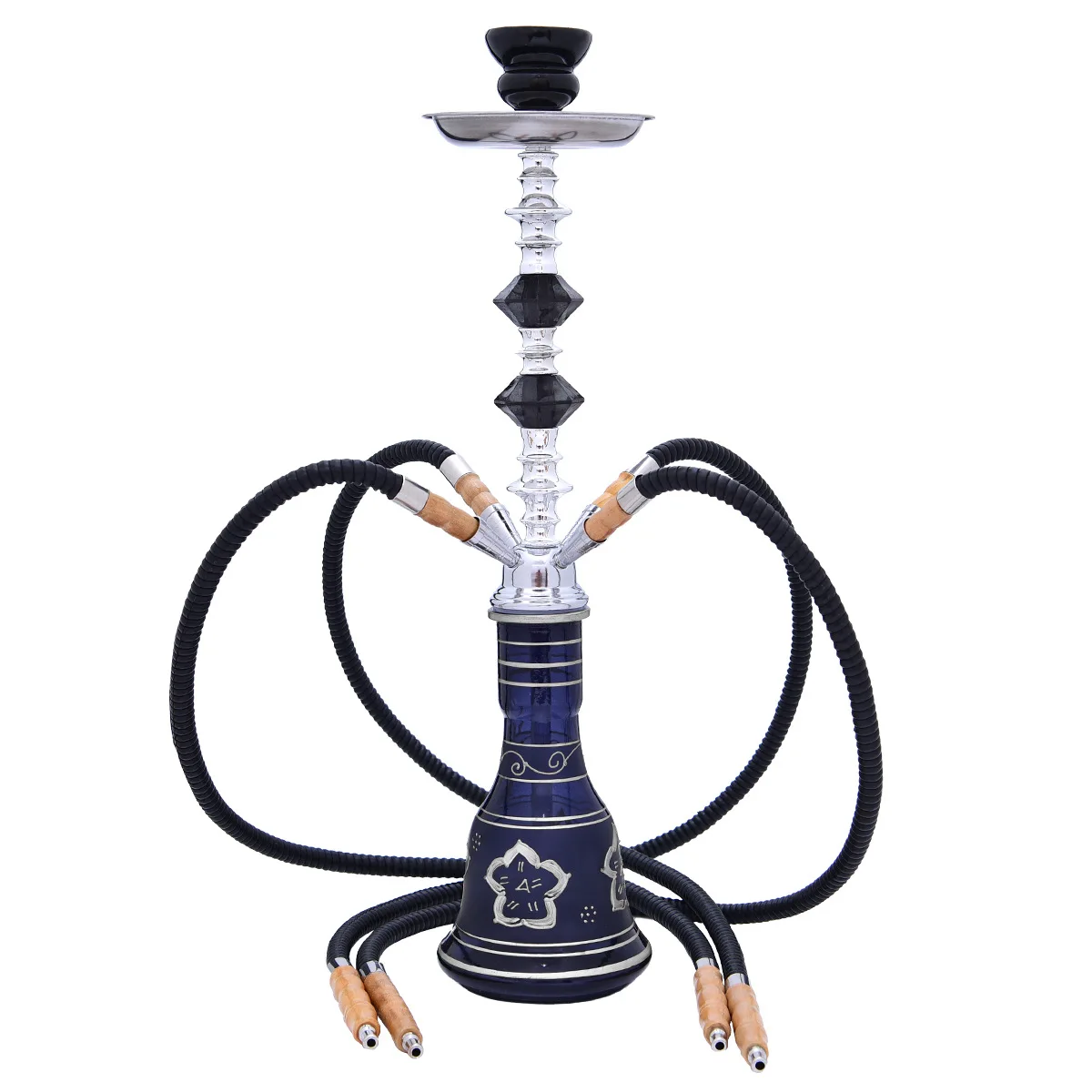 DEJAYA-4-Hoses-Glass-Hookah-Pipa-Narguile-Completo-Shisha-Pipe-Set ...