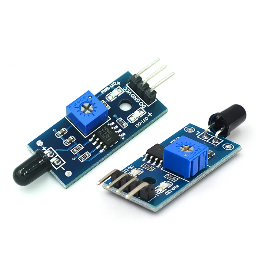 Lm393 3 4 Pin Ir Flame Detection Sensor Module Fire Detector Infrared Receiver Module For