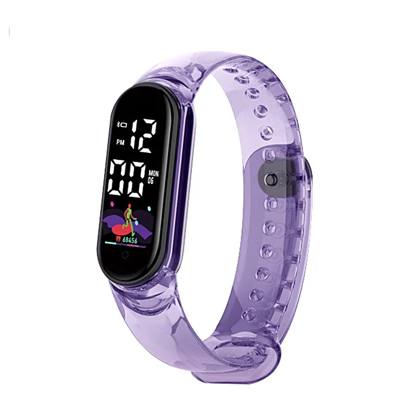 Relojes-LED-transparentes-de-Color-caramelo-para-ni-os-y-ni-as-Reloj-de ...