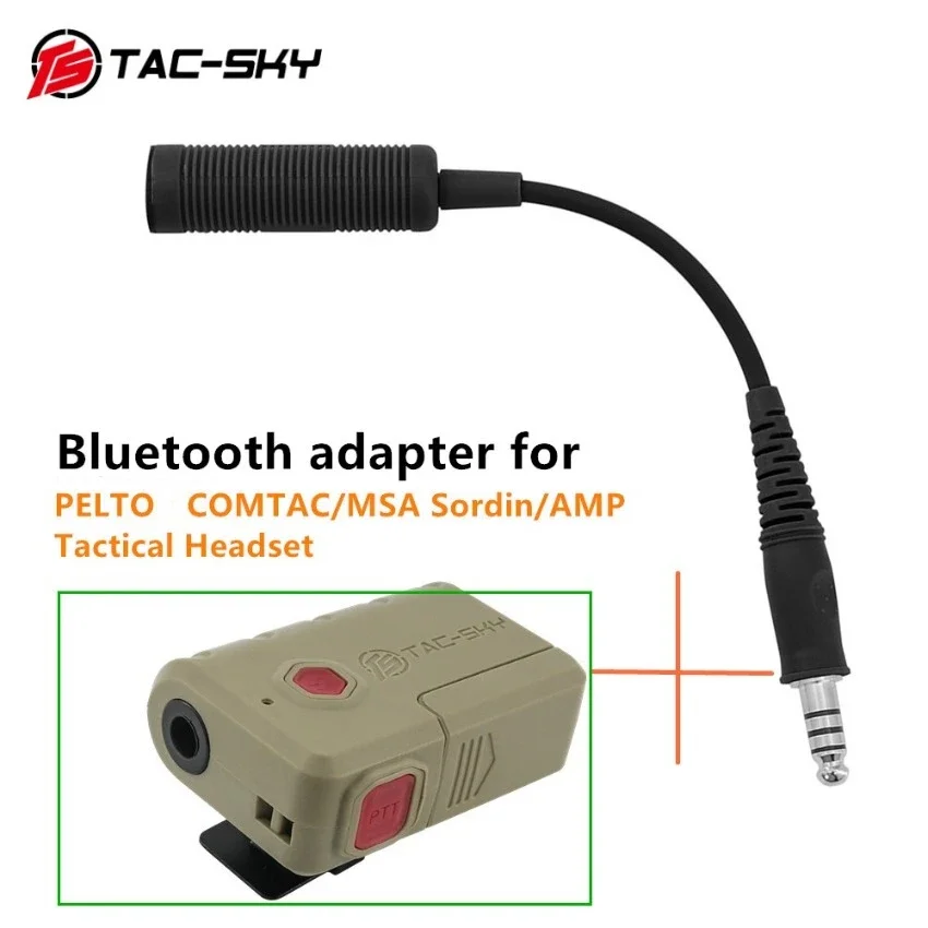 TAC-SKY-Tactical-Headset-Bluetooth-Adapter-for-PELTO-COMTAC-MSA-Sordin ...