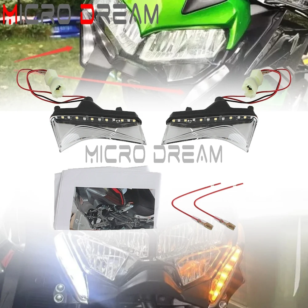 Z900 Z-900 LED Front Turn Signal Light Daytime Running Lights Headlight ...