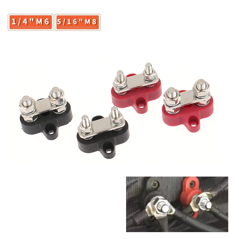 1/4" 5/16" Terminal Block Studs M6 M8 12V 24V Junction Block Bus Bar ...