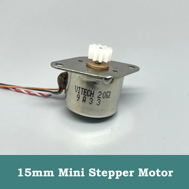 VITECH-20Ohms-Micro-15MM-Stepper-Motor-Mini-2-Phase-4-Wire-Stepping ...