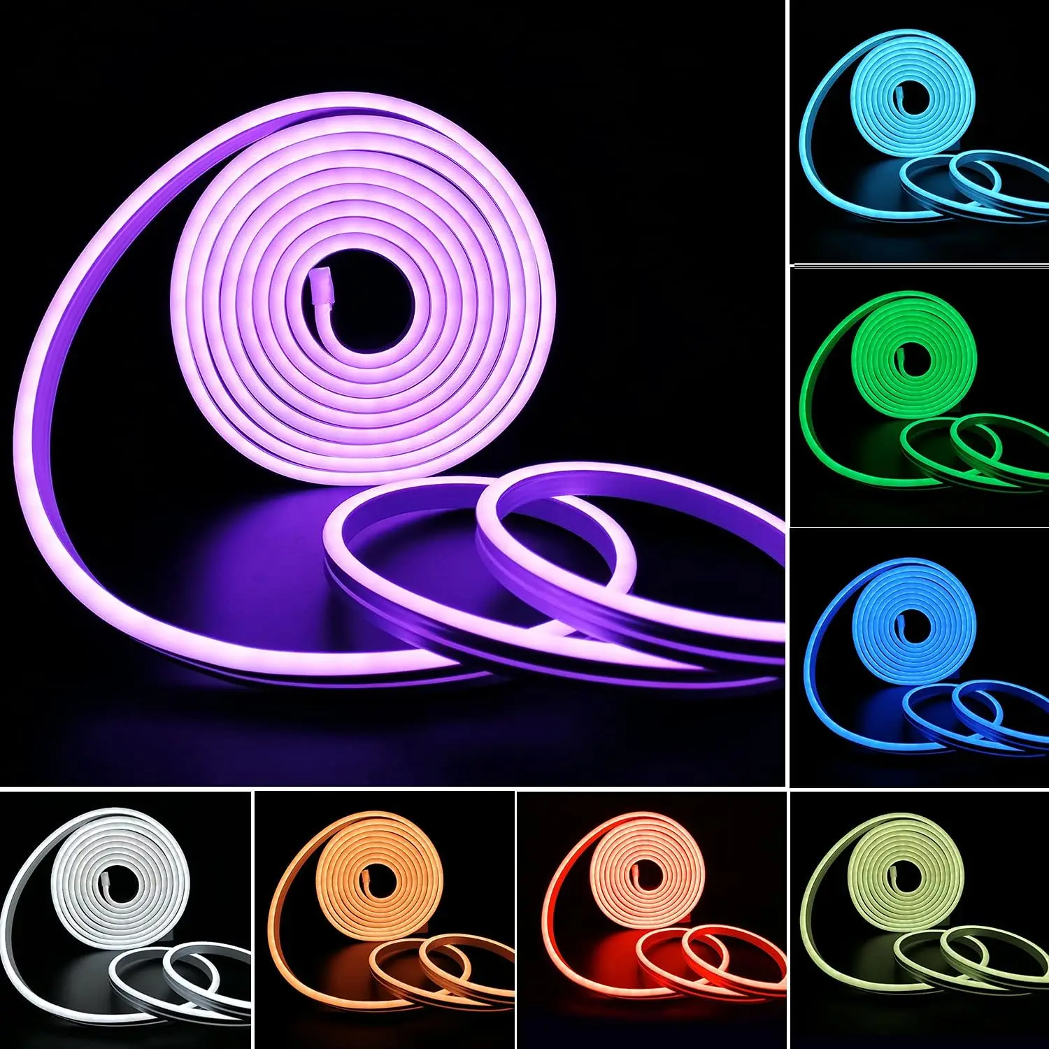 5M-16-4ft-600leds-Led-Neon-Lights-Waterproof-Silicone-Flexible-LED ...
