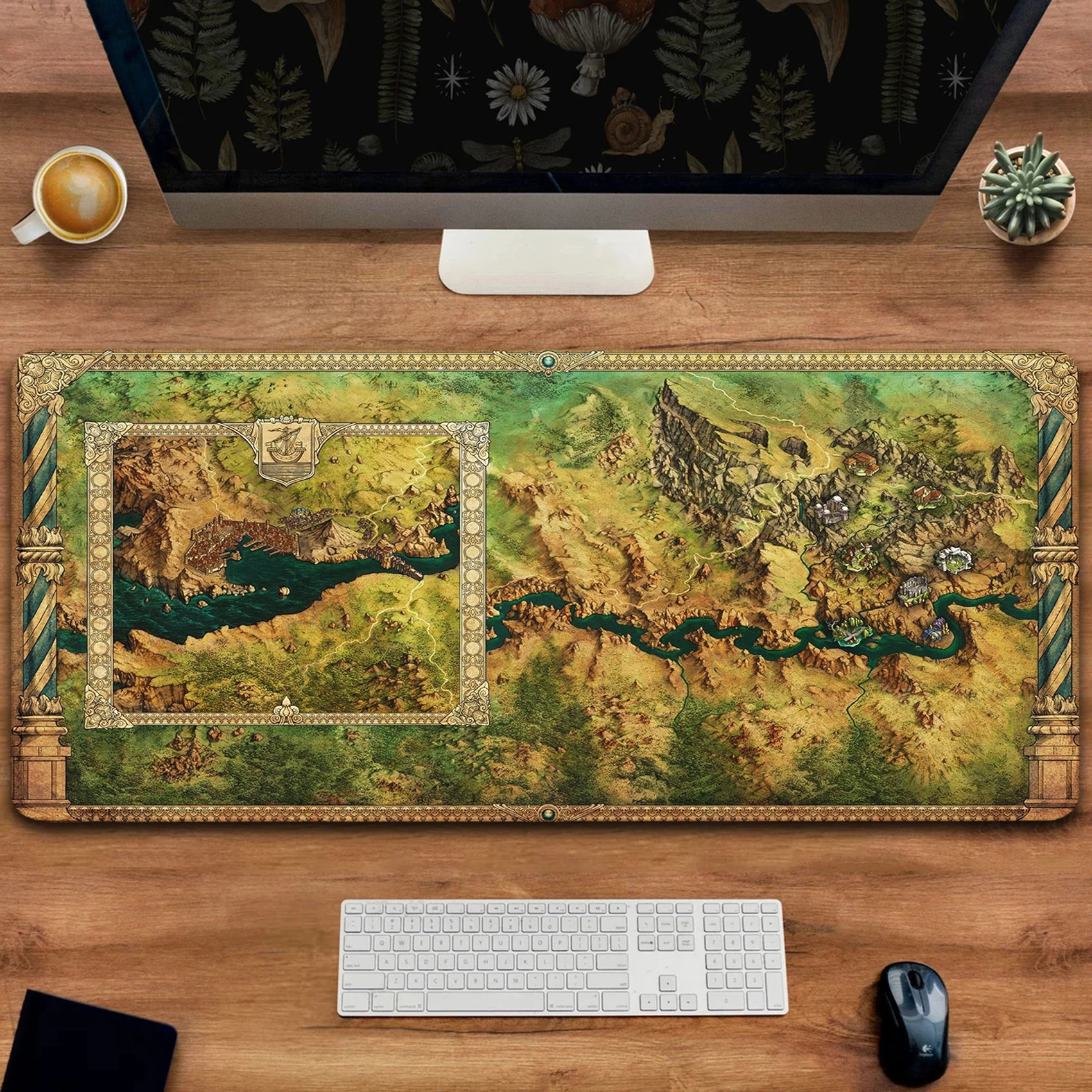 Mouse-Pad-Gaming-Ancient-Map-Baldurs-Gate-3-900x400-Stitch-Edges-Rubber ...