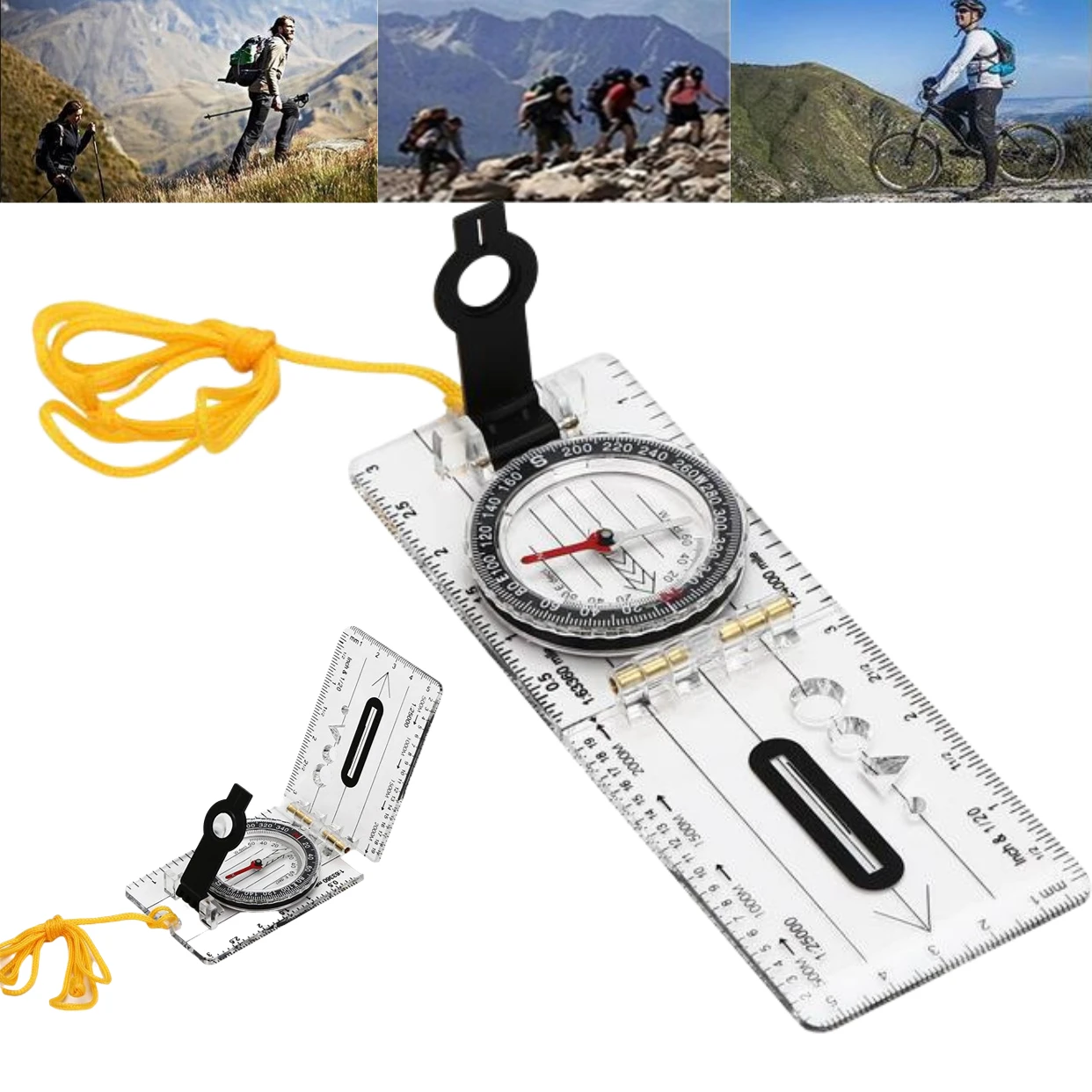 Folding-Compass-Multifunctional-Outdoor-Mini-Compass-Map-Scale-Ruler ...