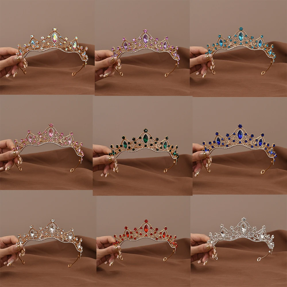 Princess-Queen-Vintage-Baroque-Crystal-Crown-Rhinestone-Tiara-For-Women ...