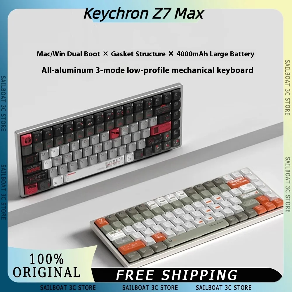 Keychron Z7 Max Mechanical Keyboard Wireless Full Aluminum Body Gasket ...