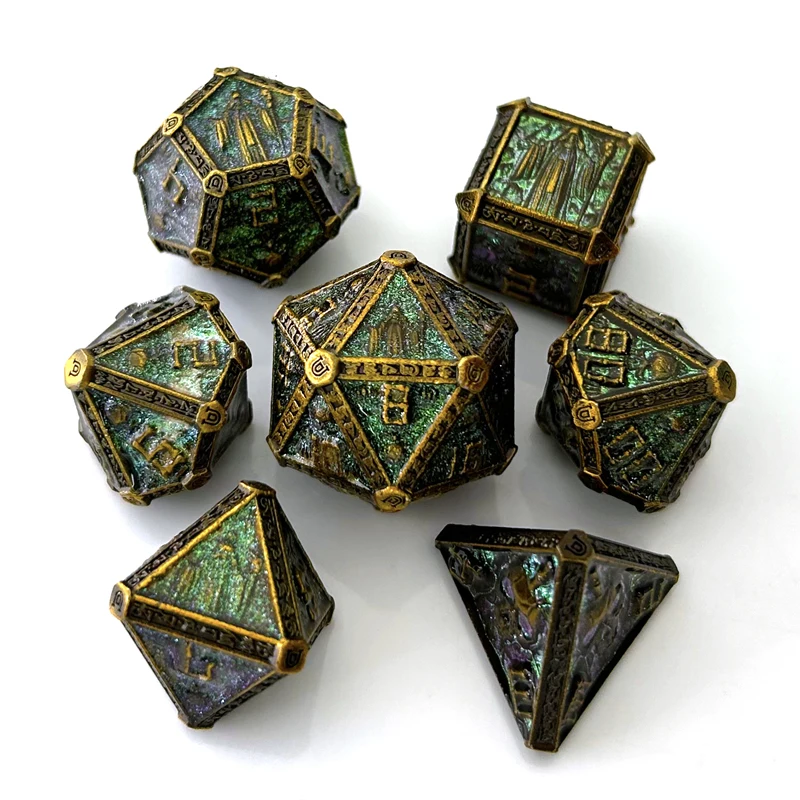 COC-Run-Dice-Metal-dnd-color-D20-TRPG-Cthulhu-board-Game-multifaceted ...