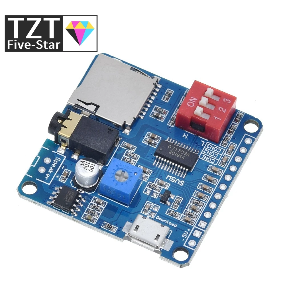 GREATZT Voice Sound Playback Module MP3 Player Module UART I/O Trigger ...