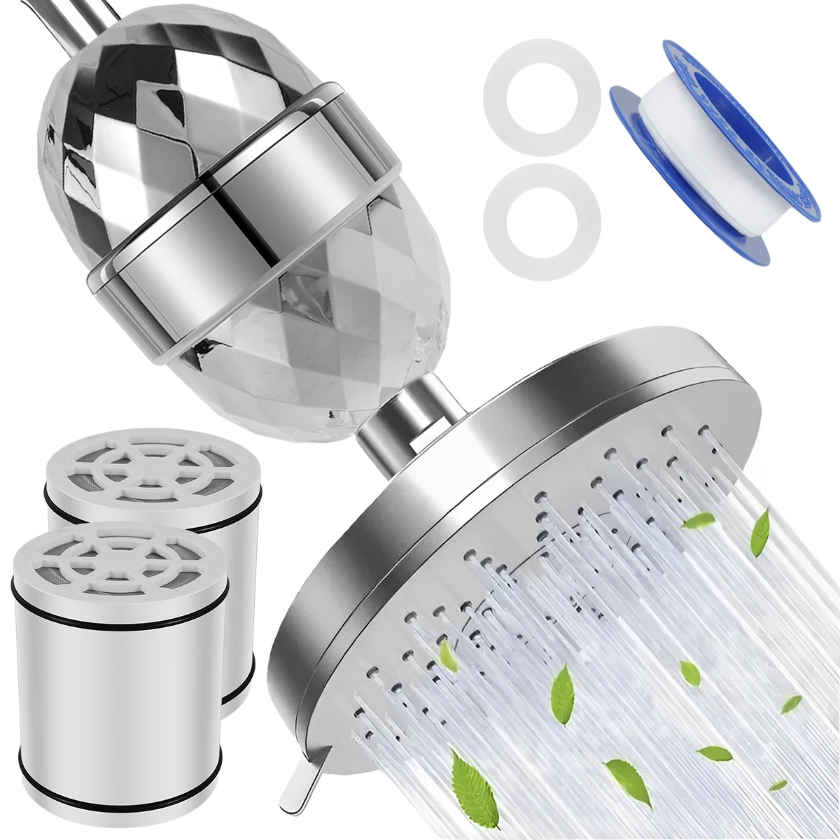20-Stage-Shower-Filter-Shower-Head-Filter-with-2-Replaceable-Cartridges ...