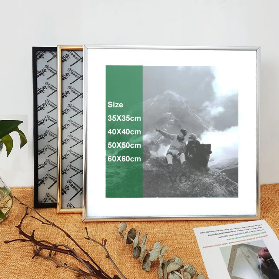 Square Aluminum Metal Picture Frame For Wall Photo Frame Photos 35x35 ...