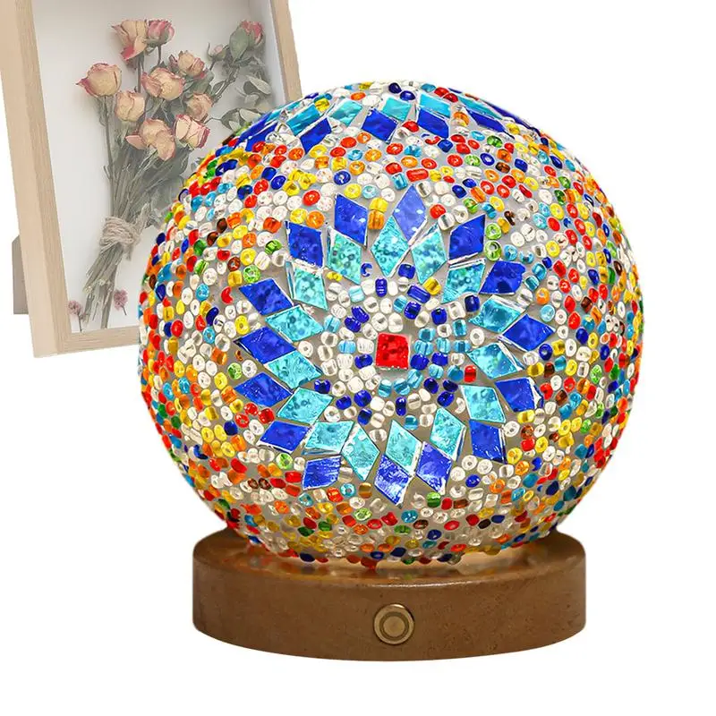 Glass-Night-Light-Vintage-Mosaic-Glass-Ball-LED-Desk-Lamp-Vintage ...