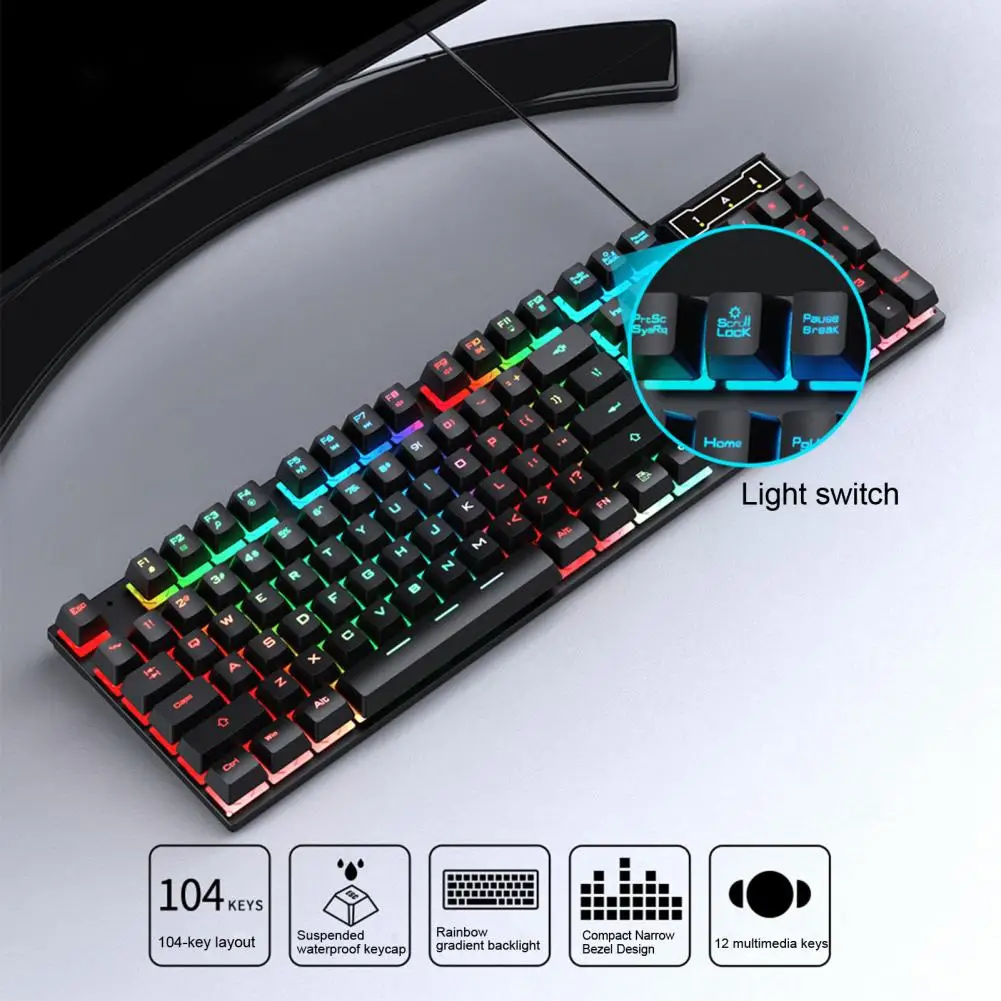 Desktop-Keyboard-Multifunction-Wired-Keyboard-Stable-Performance ...