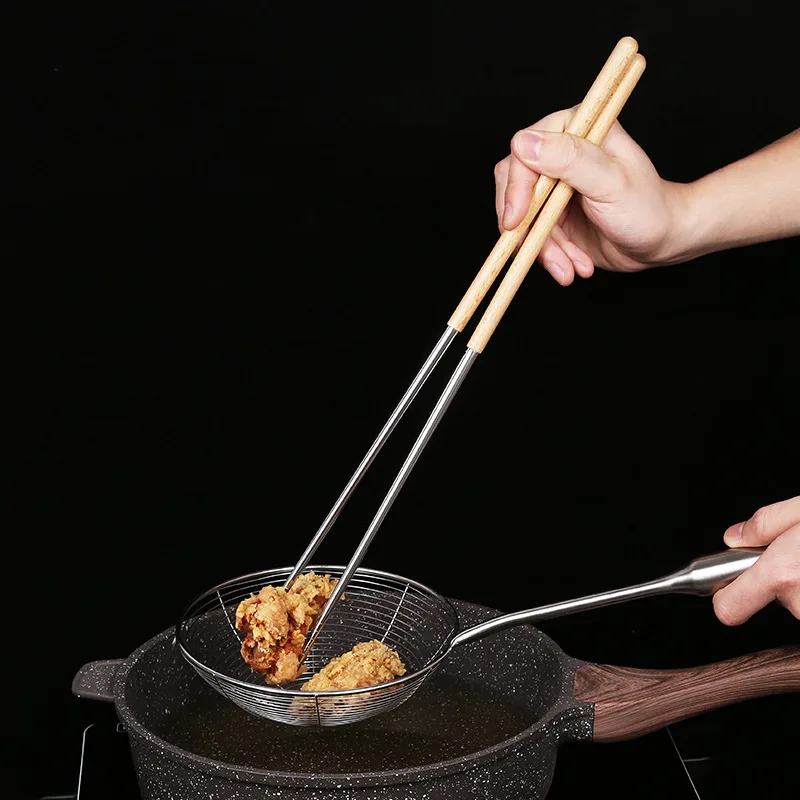 Stainless Steel Chopsticks Long Chopsticks Cook Noodles Deep Fried Hot ...