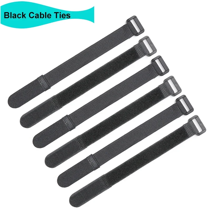 10-300pcs-Black-Self-Adhesive-Nylon-Cable-Ties-Reusable-Bundle-Fastener ...