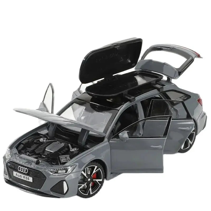 1-32-Audi-RS6-Toy-Car-Model-with-Sound-Light-Doors-Opened-Alloy-Diecast ...