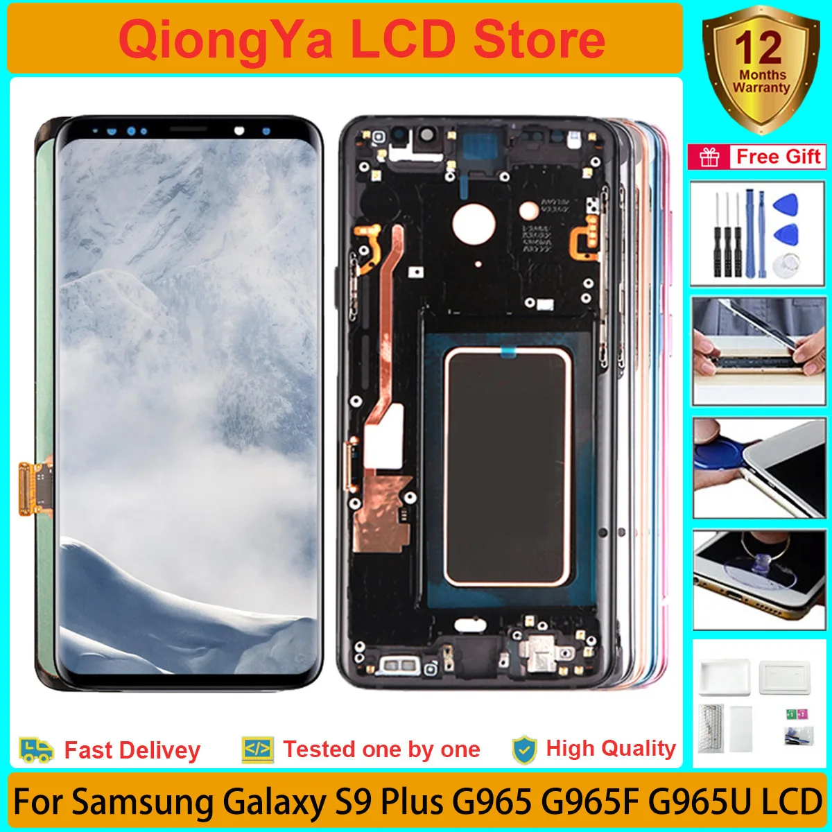 Original AMOLED 6.2 "s9 + Display Para Samsung Galaxy S9 Plus G965 SM G965A G965U G965F LCD com ...