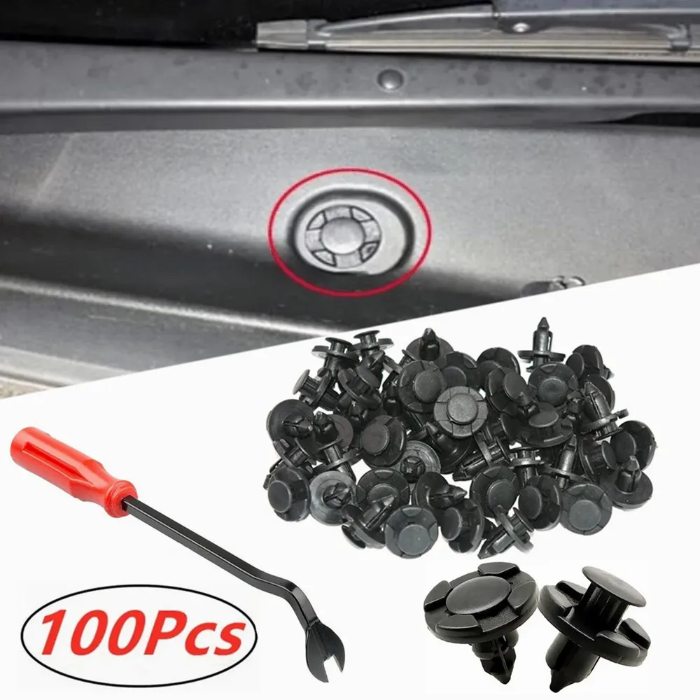100pcs Auto Bumper Fender Push 8mm Rivet Retainer Plastic Nissan Car ...