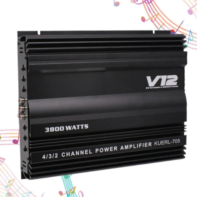 Car-Mounted-Four-Channel-12V3800W-Stereo-Audio-Power-Amplifier-Push-the ...
