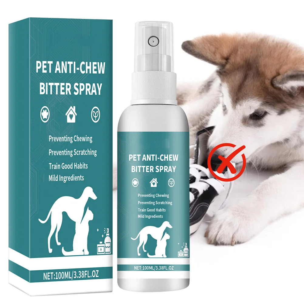 100ml No Chew Spray for Dogs No Alcohol Natural Bitter Spray Deterrent ...