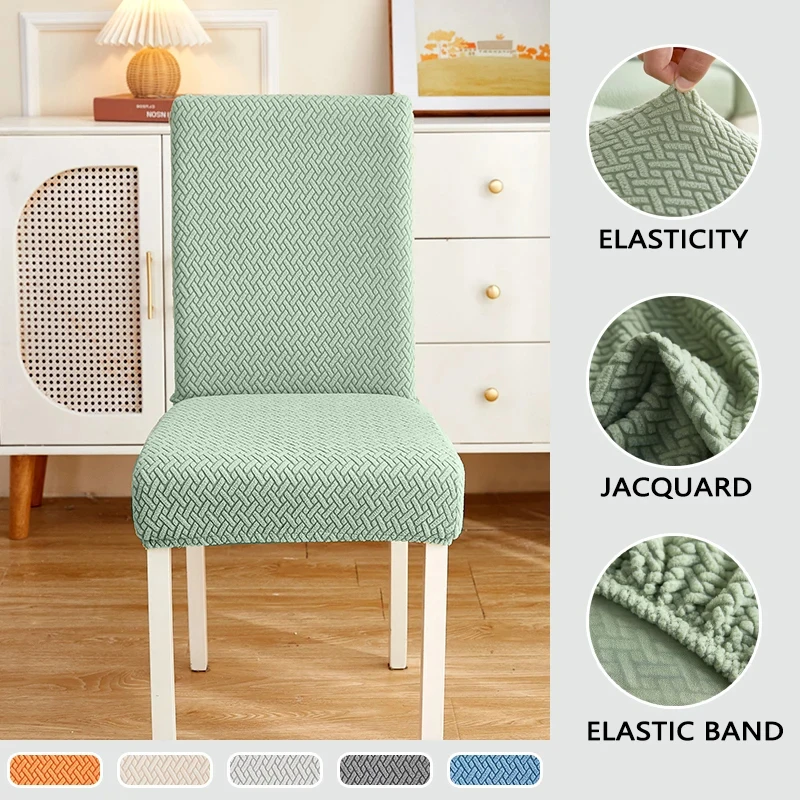 Jacquard-Chair-Cover-Durable-Elastic-Fabric-Dining-Chairs-Cover-Stretch ...