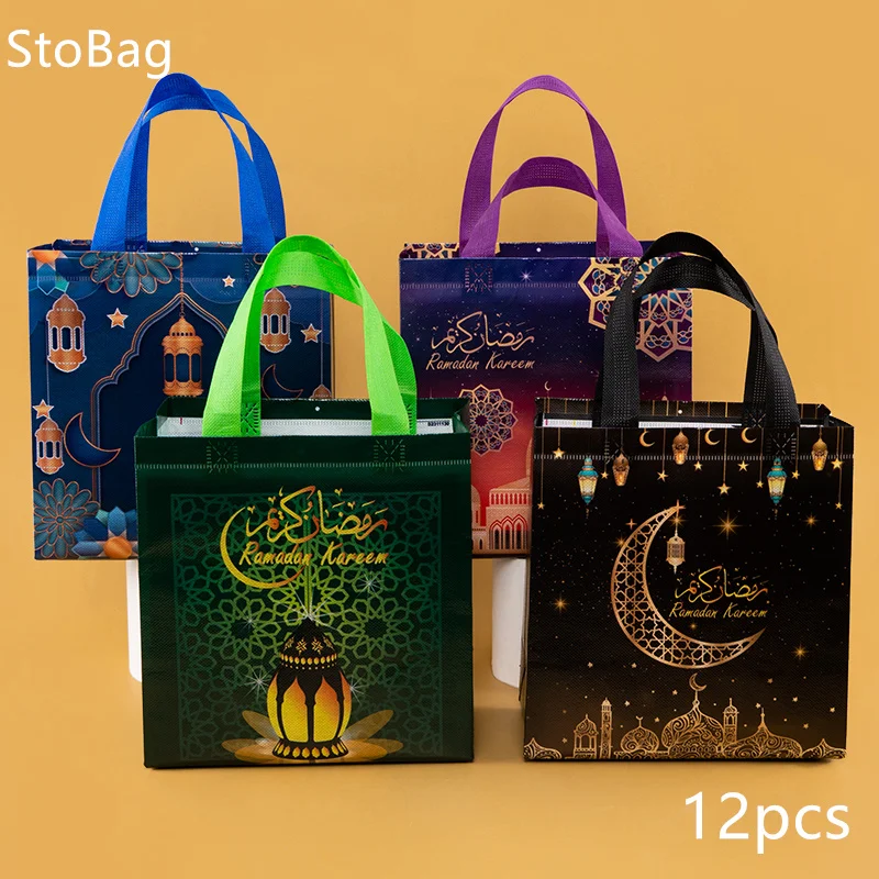 StoBag-Ramadan-Non-woven-Fabrics-Bag-Moon-Mosque-Packaging-Muslim ...