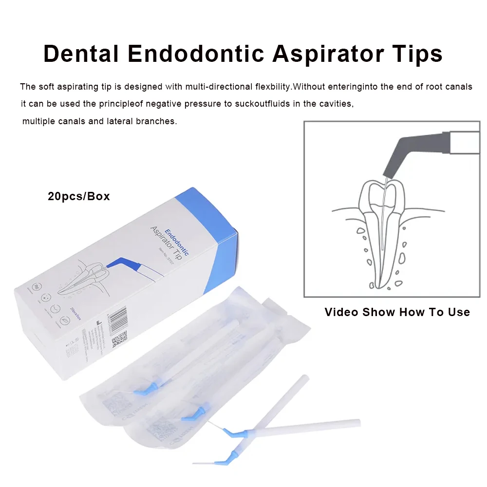 Dental Endodontic Aspirator Tip Disposable Saliva Ejectors KTZ Cotisen Root Canals Cleaning ...