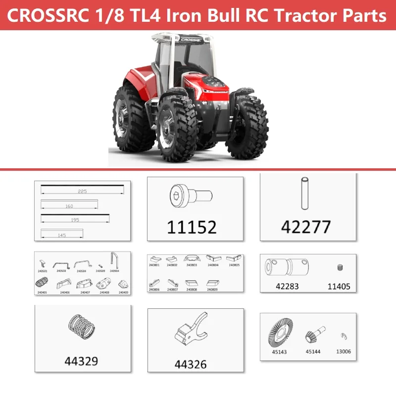 CROSSRC-1-8-RC-Tractor-TL4-Iron-Bull-Remote-Control-Model-Car-Parts ...