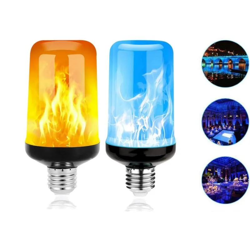 LED-E27-Flame-Effect-Decorative-Bulb-4-Modes-Dynamic-Lamp-Creative-Corn ...