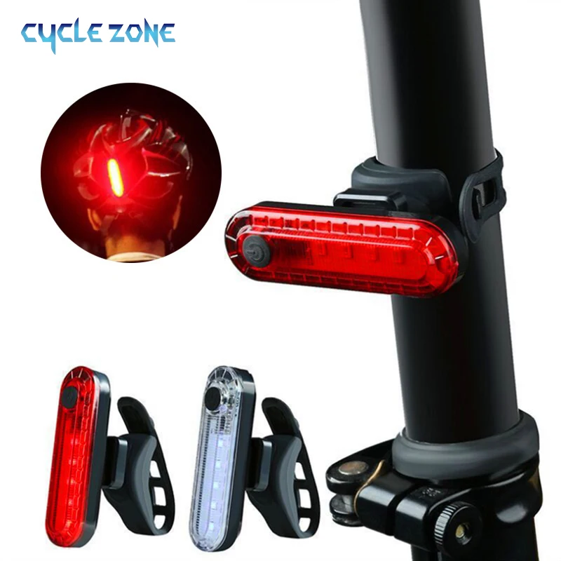 BicycleTail-Light-USB-Rechargeable-Red-LED-Bright-Rear-Bike-Light ...