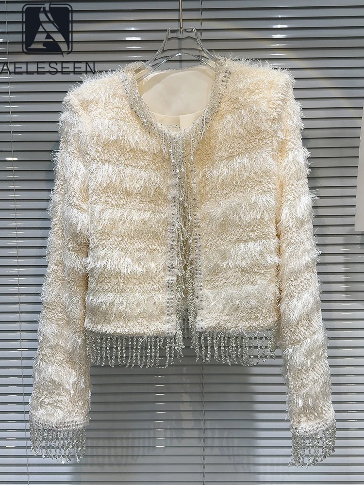 AELESEEN-Runway-Fashion-Autumn-Winter-Jacket-Women-Long-Sleeve-Tassel ...