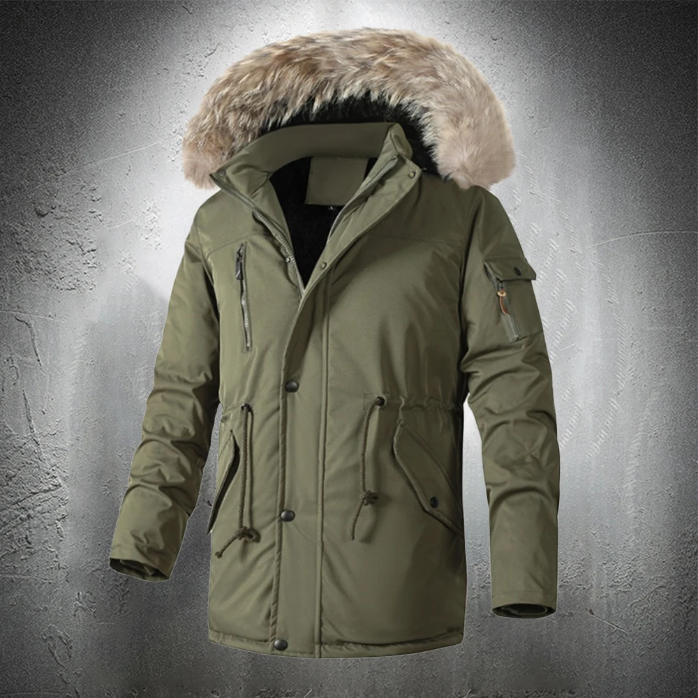 Chaquetas-de-invierno-para-hombre-Parkas-con-capucha-con-adorno-de-piel ...