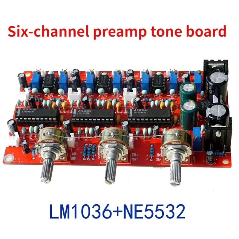 5.1 Channel 6 Channel Power Amplifier Front Stage Tone Board NE5532 ...