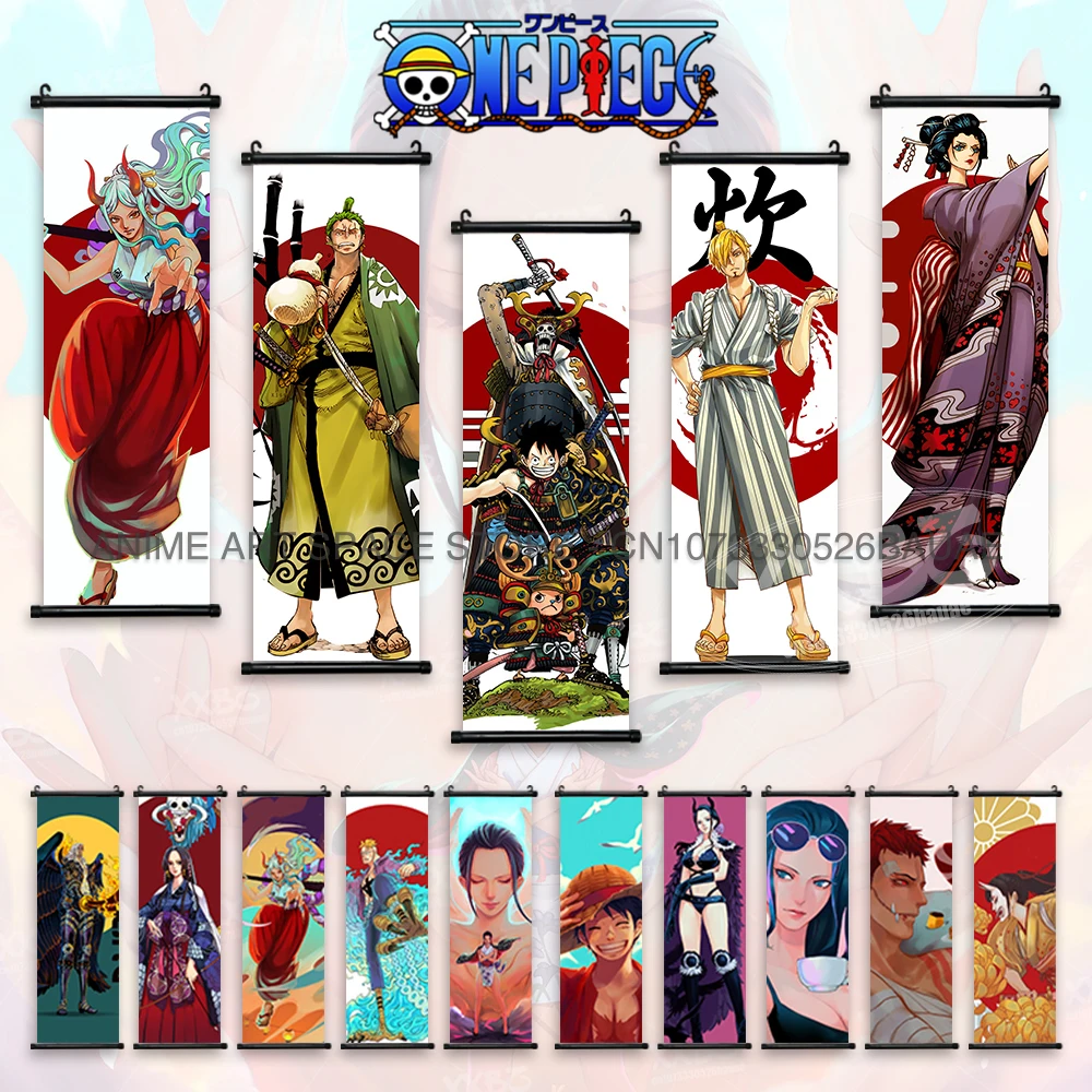 ONE-PIECE-Hanging-Painting-Anime-Poster-Zoro-Wall-Art-Sanji-Canvas-Ace ...