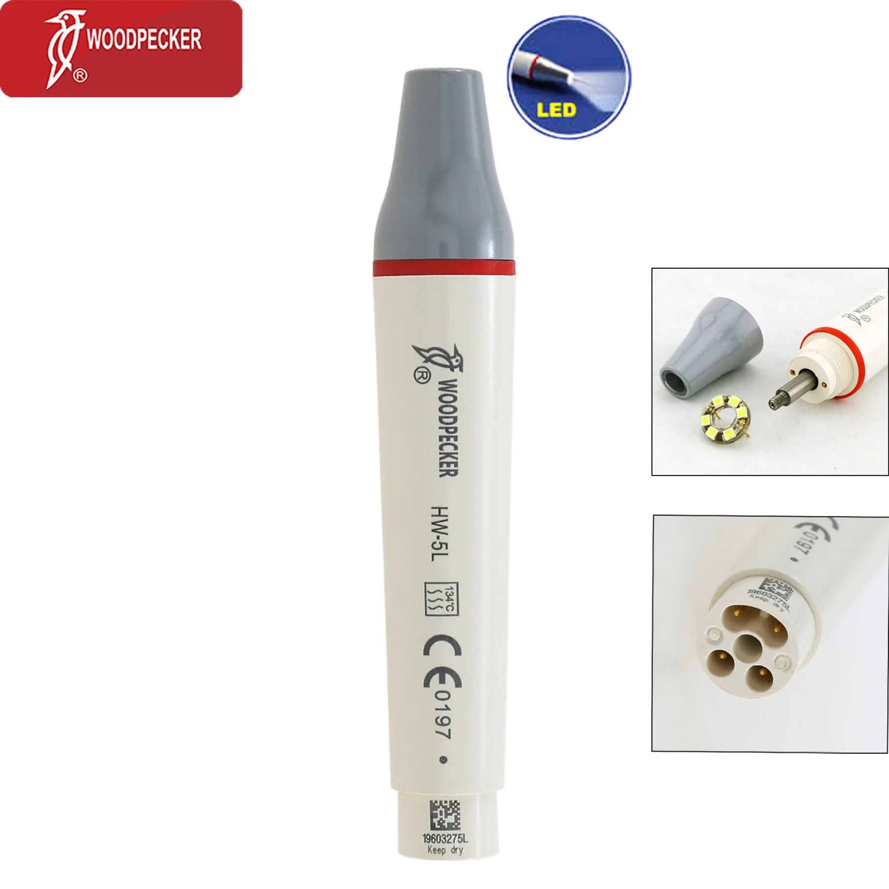 Woodpecker-escalador ultrasónico Dental, pieza de mano, desmontable ...