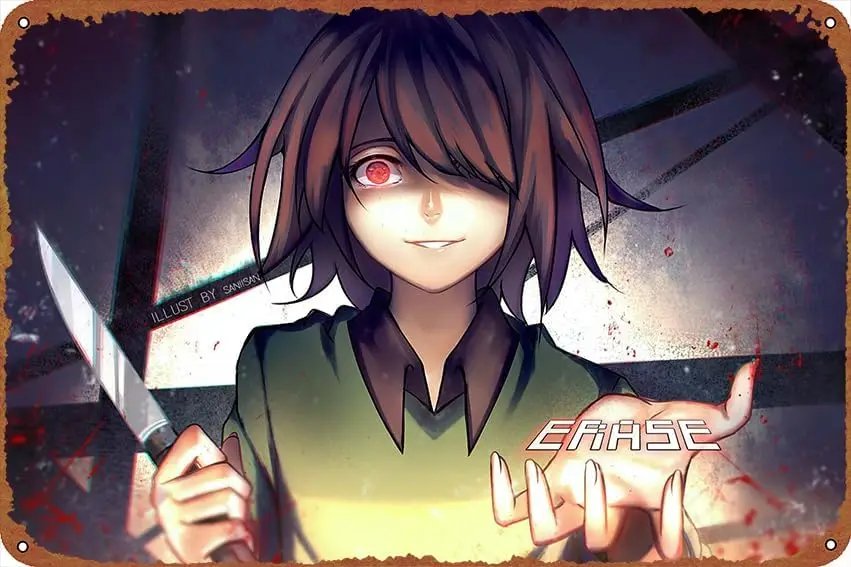Weapon-Blood-Smile-Knife-Red-Eyes-Video-Game-Brown-Hair-Undertale-Chara ...