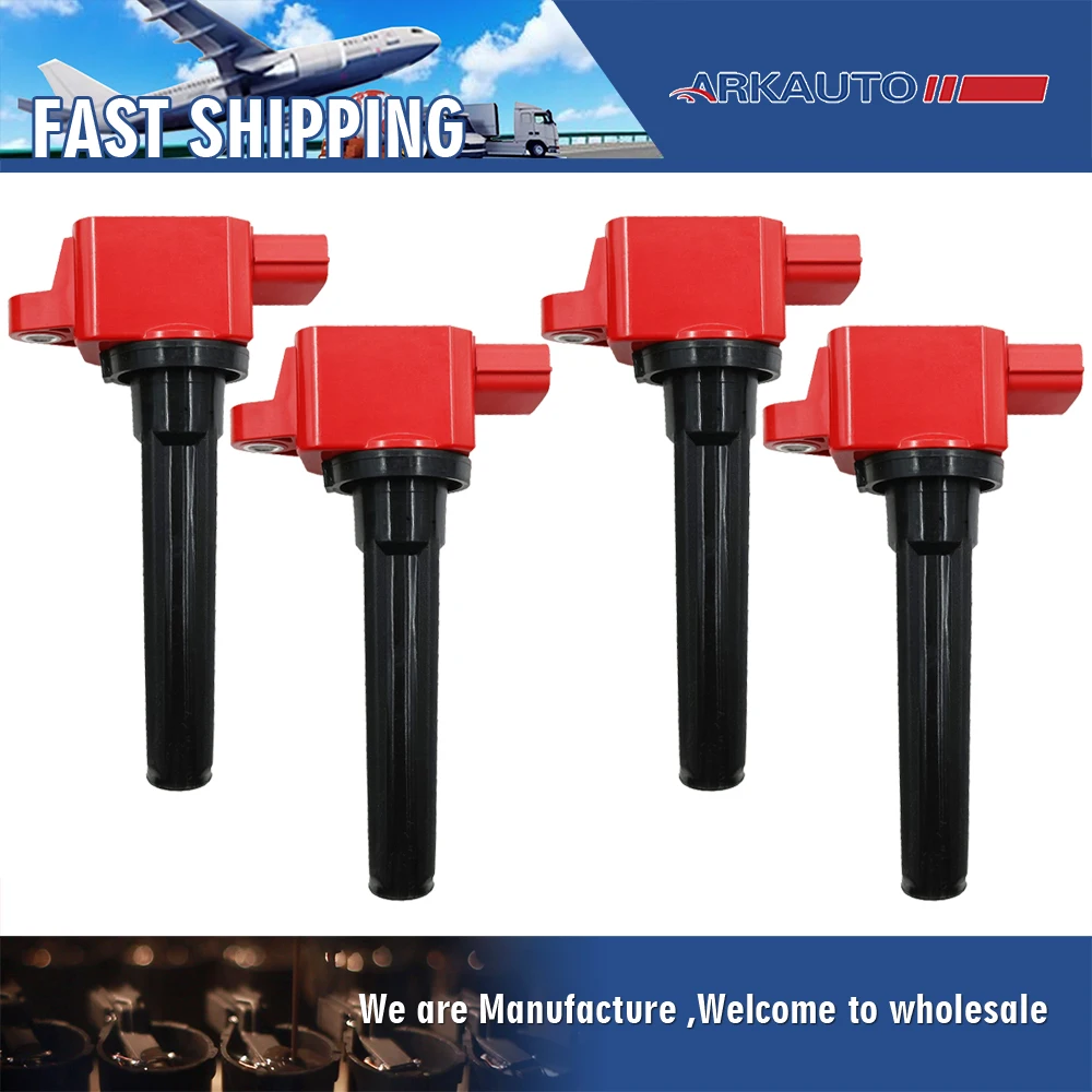 4PCS-ARKAUTO-High-Energy-Red-IGNITION-COIL-1832A042-UF599-For ...