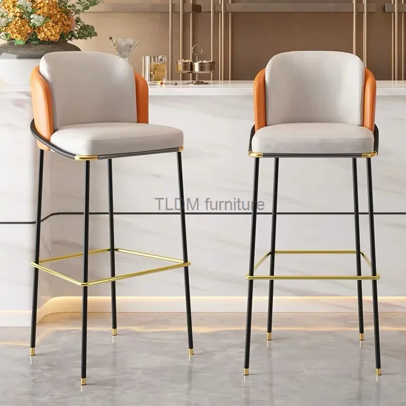 Luxury-Modern-Bar-Stools-Nordic-Counter-Highchairs-Reception-Bar-Chairs ...
