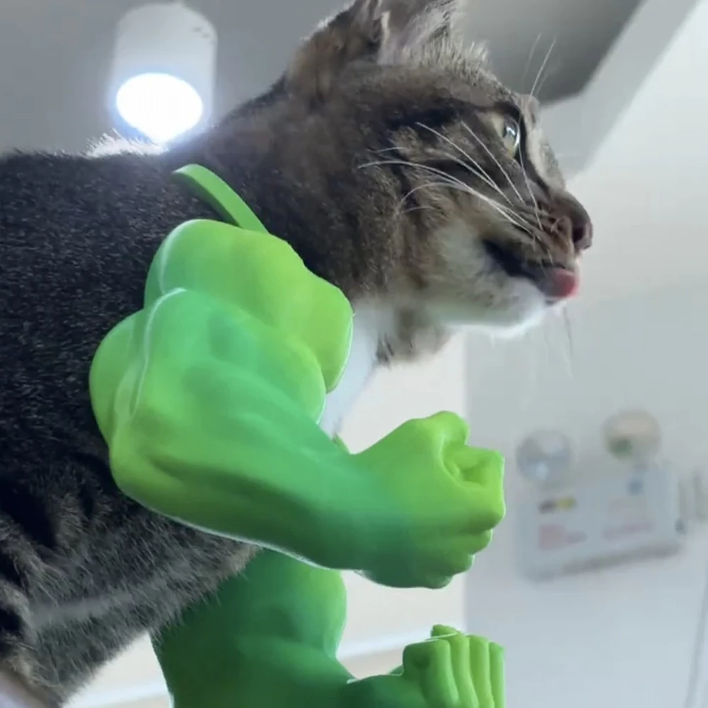 Buff Cat Memes Cat Muscle Arm 's Neck Arm With Muscle For Pet Cosplay,