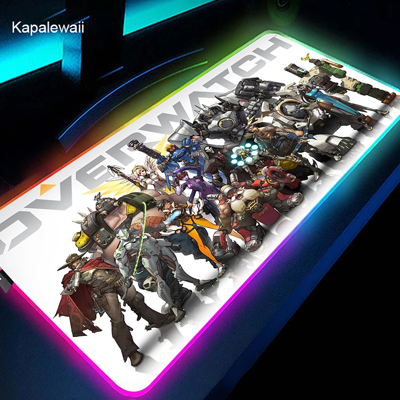 Overwatch Gaming Mousepad Game Carpet Gamer Rgb Led Xxl 900x400mm Mouse ...