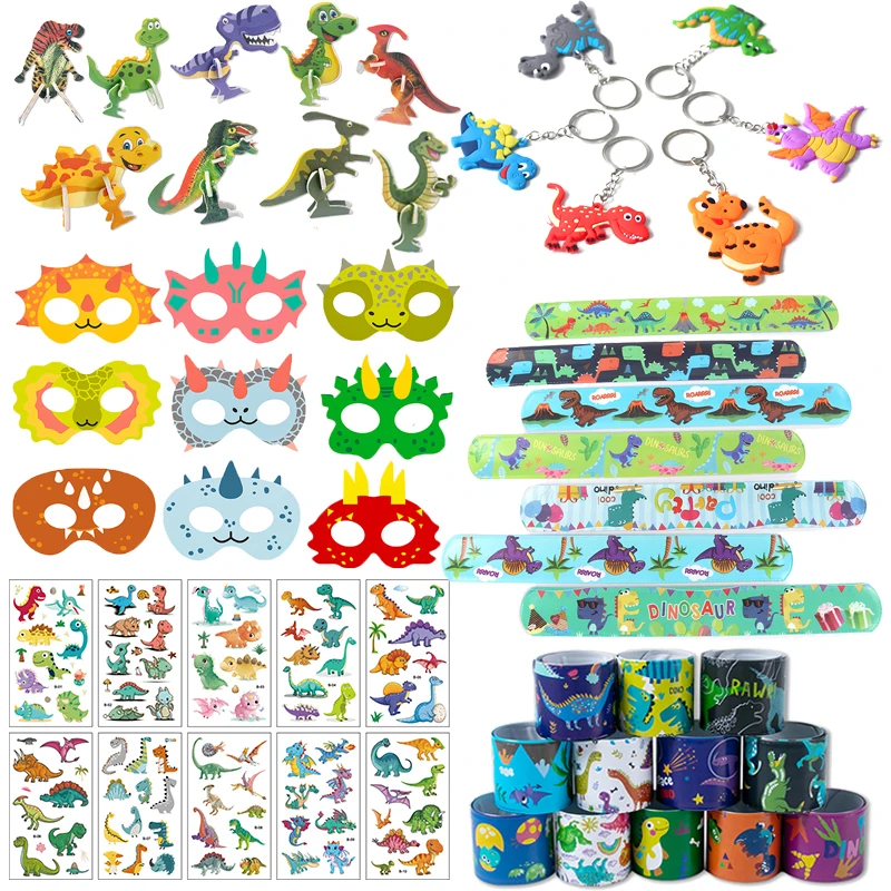 Dinosaur-Themed-Party-Supplies-Cartoon-Dinosaur-Sticker-Clap-Circle ...