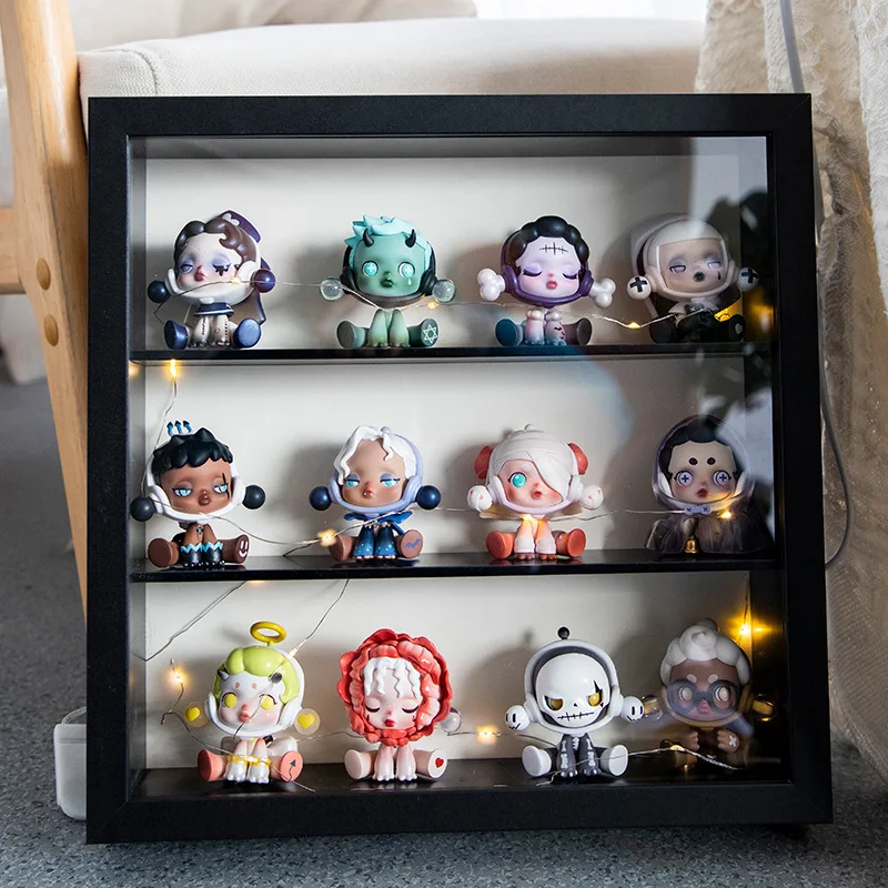 2-3-Tiers-Wooden-Mystery-Box-Display-Box-Showcase-Desktop-Wood-Dust ...