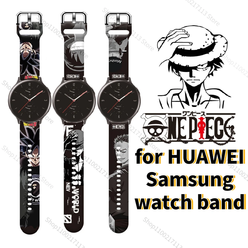One Piece Luffy Watch band For Huawei watch 2Pro GT/GT2 Samsung galaxy ...