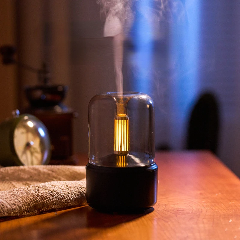New-Candlelight-Aroma-Diffuser-Portable-120ML-USB-Air-Humidifier ...