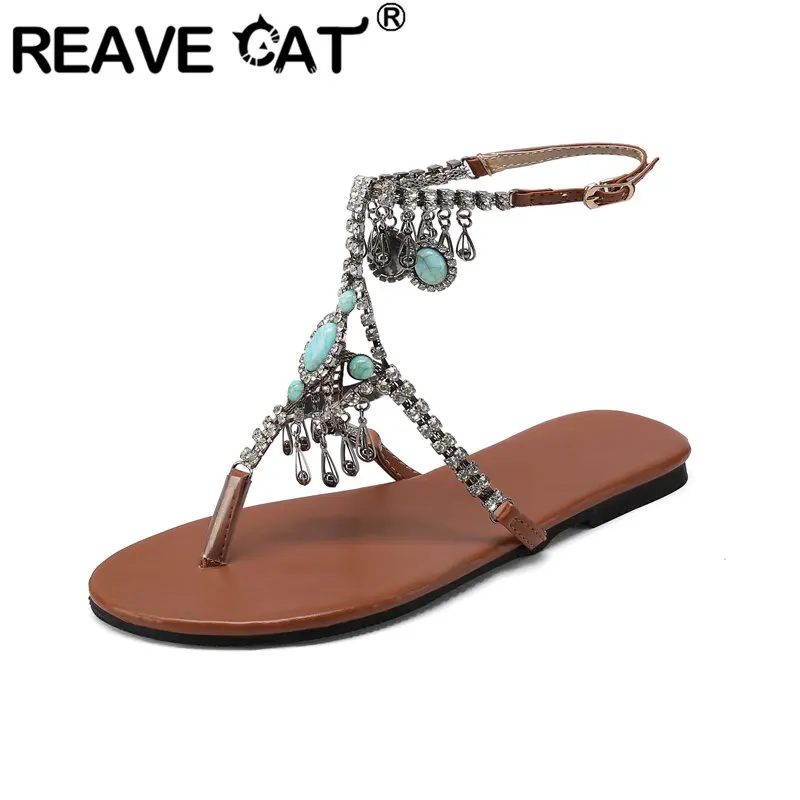 REAVE-CAT-Design-chanclas-romanas-Retro-para-mujer-Sandalias-planas ...